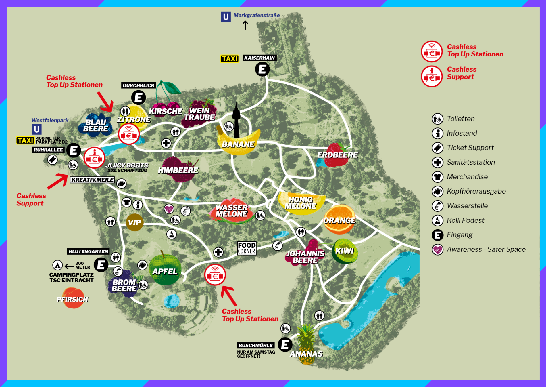 Geländeplan - Juicy Beats Festival